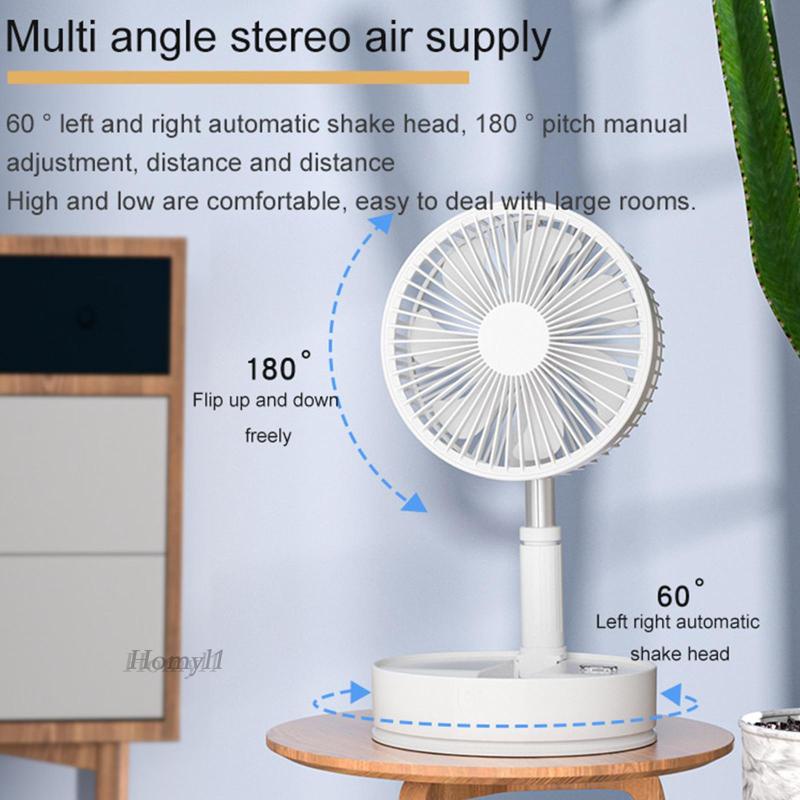 Oscillating Fan Folding Fan 8" Adjustable Height Telescopic for Bedroom ...