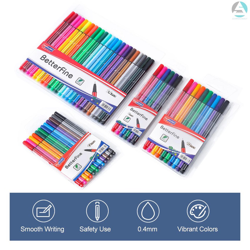 ☀[ready stock]☀SKYGLORY 24 Colors Fineliner Pens 0.4mm Fine Tip Marker ...