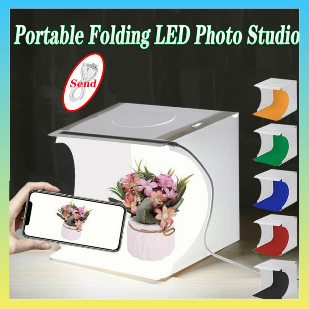 LED Photography Shadowless Bottom Light Lamp Panel Pad 2LED Panels 20CM ...