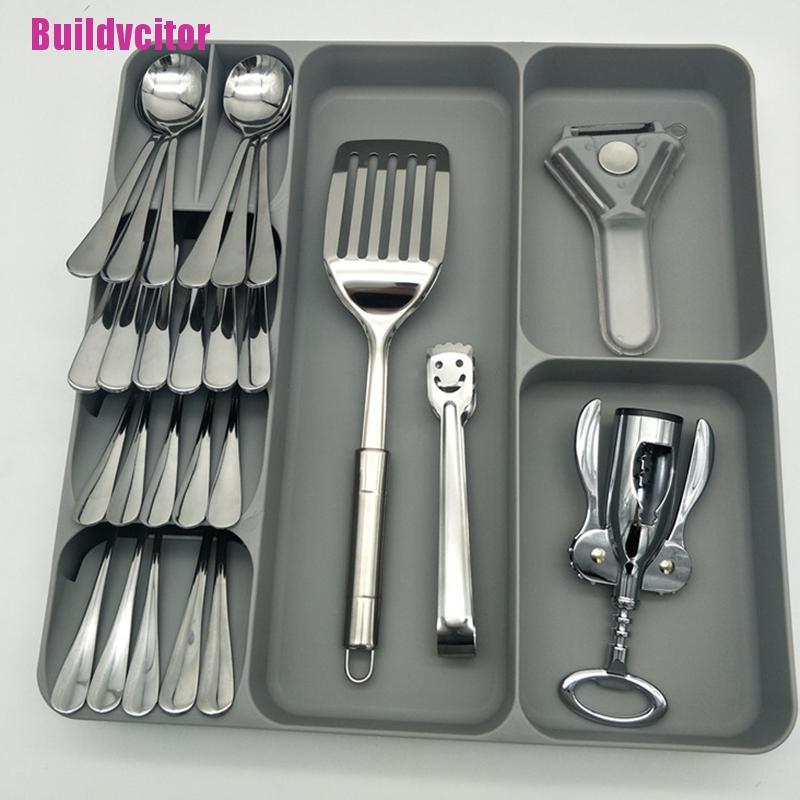 [Buildvcitor] Kitchen Tray Insert Cutlery Spoon Divider Organizer ...