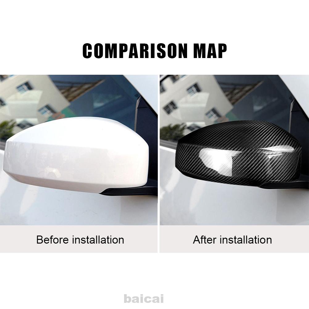 1 Pair Rearview Mirror Cover Exterior Car Carbon Fiber Protective ...