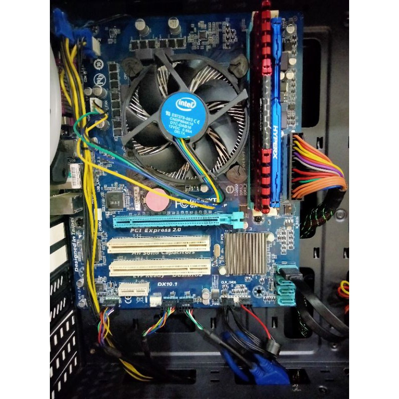 MB 1155 GIGABYTE GA-H61M-S2P + ฝาหลัง + CPU i5 2500 3.30 GHz 4C / 4T ...