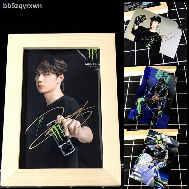 ⊙Wang Yibo ลายเซ็นโปสเตอร์ขนาด 12 นิ้ว + กรอบรูปไม้การแข่งขัน ...