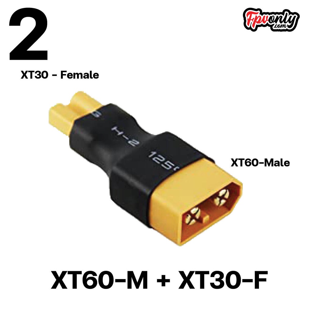 หัวแปลงชาร์จแบต T plug Dean Xt60 Xt30 ใช้ในการชาร์จต่างๆ Batterry connector adapter เครื่องชาร์ ...