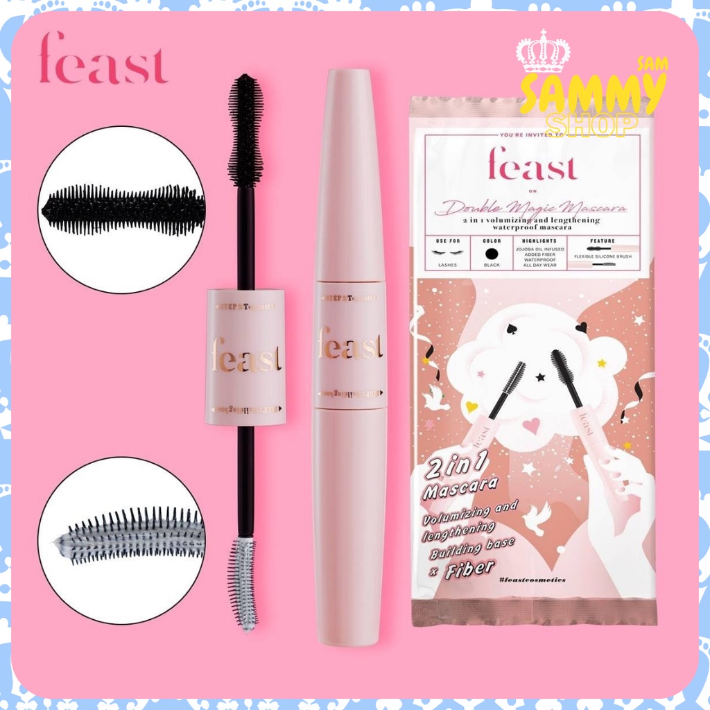 FEAST DOUBLE MAGIC MASCARA มาสคาร่า 2 หัว สูตรกันน้ำ เพื่อขนตาที่เรียง ...