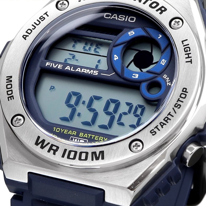 Casio แบตเตอรี่ 10 ปี กันน้ำ 100m นาฬิกาข้อมือผู้ชาย สายเรซิน รุ่น MWD ...