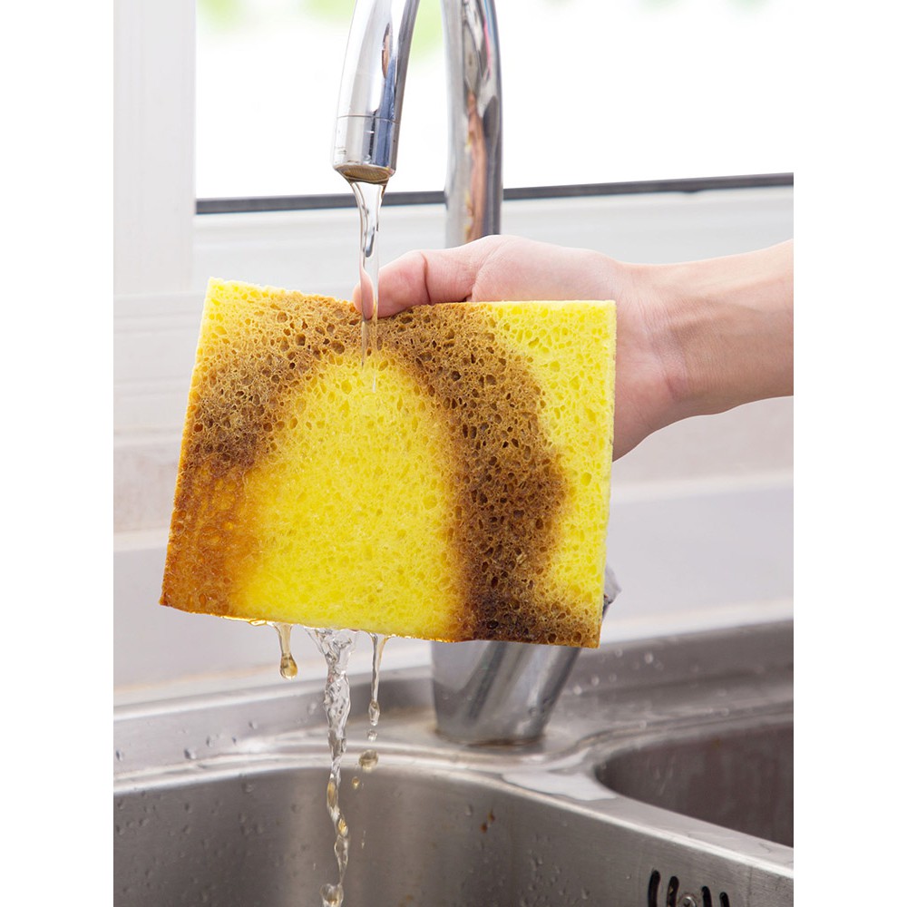 Cellulose Sponge Absorbent Rag Kitchen Oil-Free Cleaning Cloth ...