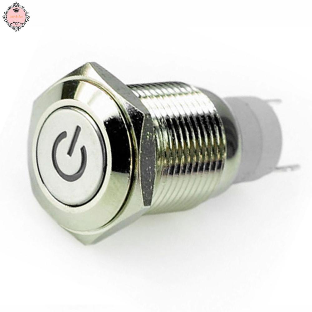 LED Power Push Button 6A/125VAC 1pc 10mm 18mm 1* 36mm 16mm LED Power ...