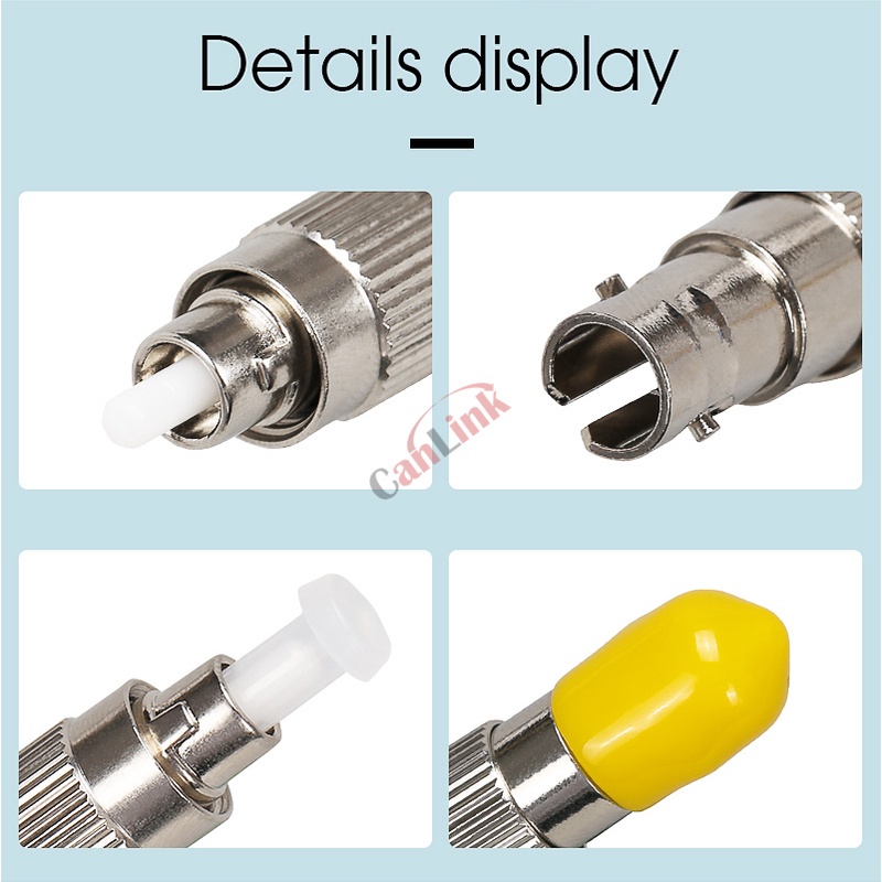 FC-STST-FC Fiber Optic Adapter Single-mode FC Male ST Female Connector Flange Coupler Adapter ...