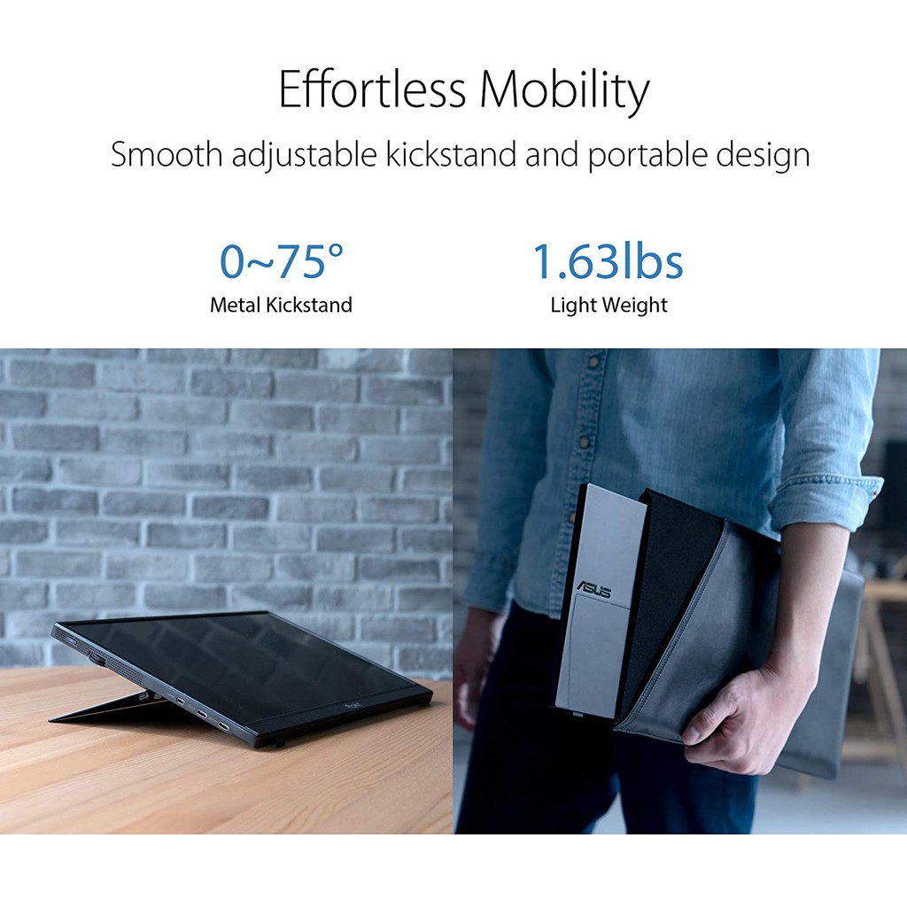 ASUS ProArt 14” 1080P Portable Touchscreen Monitor (PA148CTV), IPS, 100 ...