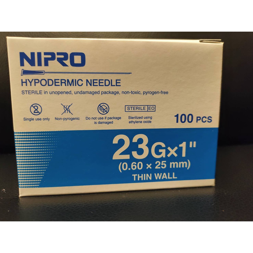 เข็ม Nipro เบอร์ 23Gx1 (หัวเข็ม) (พร้อมส่ง) - tanporn79 - ThaiPick