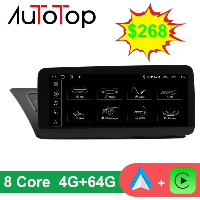 AUTOTOP 2 Din Car Radio IPS Screen for Audi A5 Android A4 B8 S4 S5 A4L 2009-2016 BT WIFI Google ...
