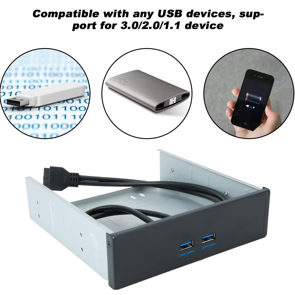 High Speed 20Pin 2-Port USB 3.0 Hub Optical Disk Driver Front Panel ...