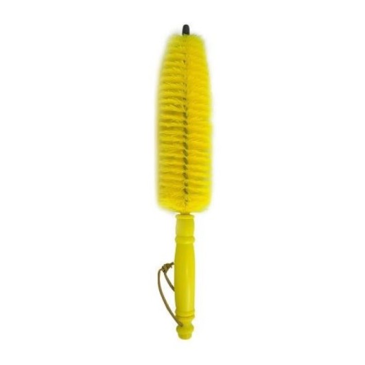 แปรงขัดล้อ สีเหลือง สำหรับขัดวงล้อรถยนต์ 1ชิ้น Universal Cone Wheel ...