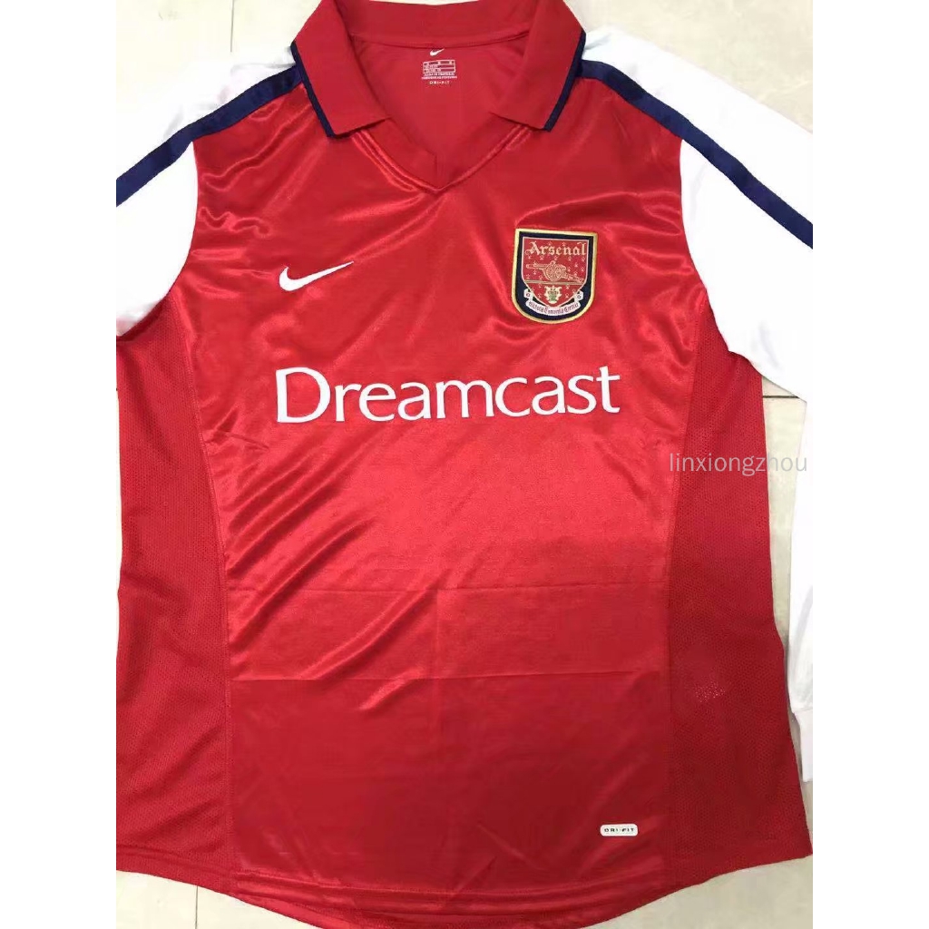 เสื้อกีฬาฟุตบอลแขนยาวสไตล์เรโทร 2000-01 Arsenal - linxiongzhou01041.th ...