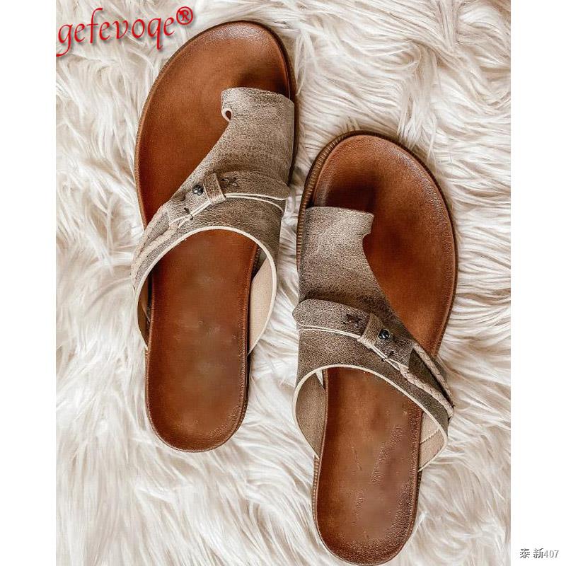 2021 Summer Women Sandals Female Flats Open Toe Casual Shoes Vintage ...