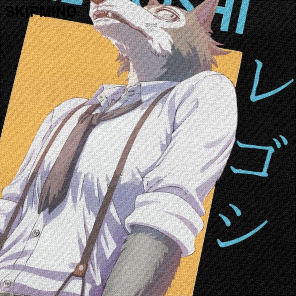 Legoshi Beastars Wolf เสื้อยืดลําลองแขนสั้นผ้าฝ้ายพิมพ์ลายอะนิเมะ ...