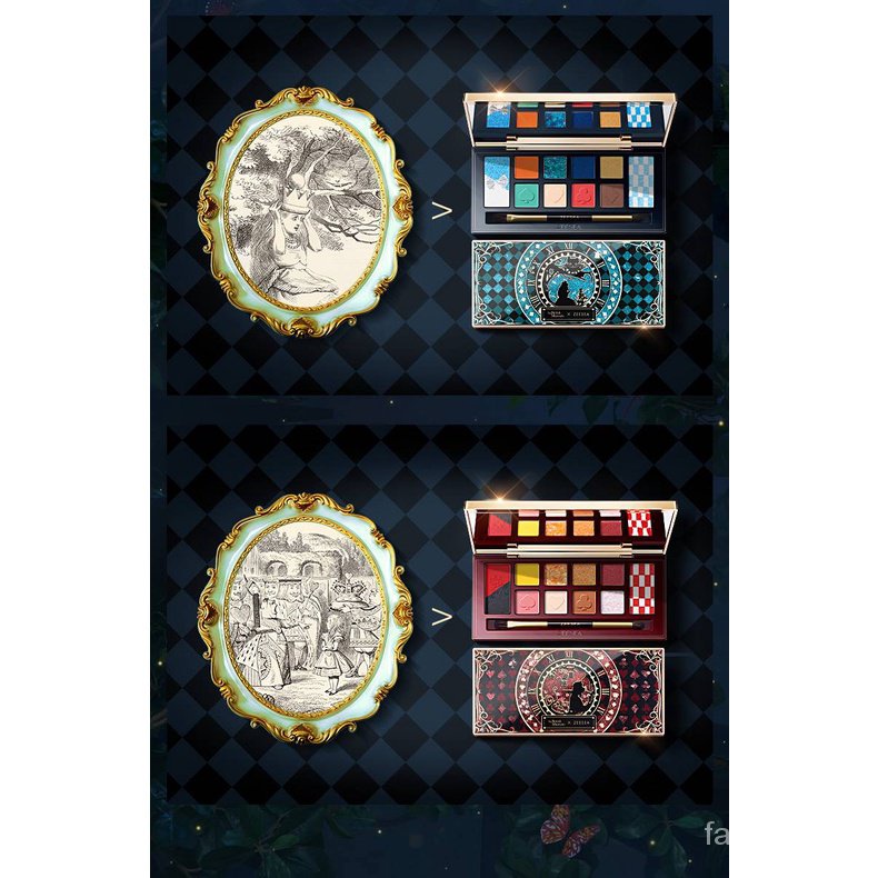 W3O7 ZEESEA x British Museum Alice in Wonderland Eye Shadow Quicksand 12 Colors Matte Eyeshadow ...