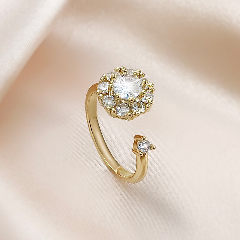 Fashion opening transfer rotating ring popular light luxury index ...