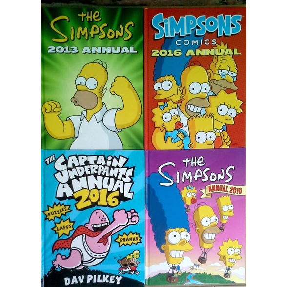 Simpsons and Captain Underpants Annual หนังสือมือสอง ปกแข็ง ...
