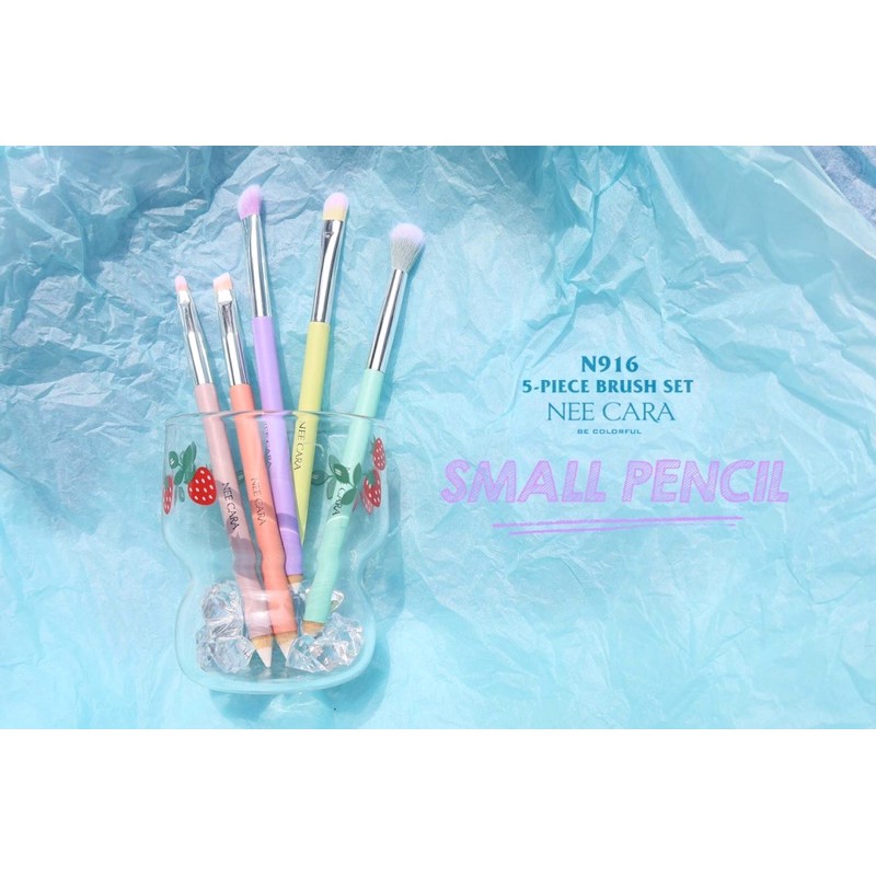 ชุดแปรง NEE CARA N916 5ชิ้น สุดคุ้ม สีสวยๆๆ - bnel.cosmetics2 - ThaiPick