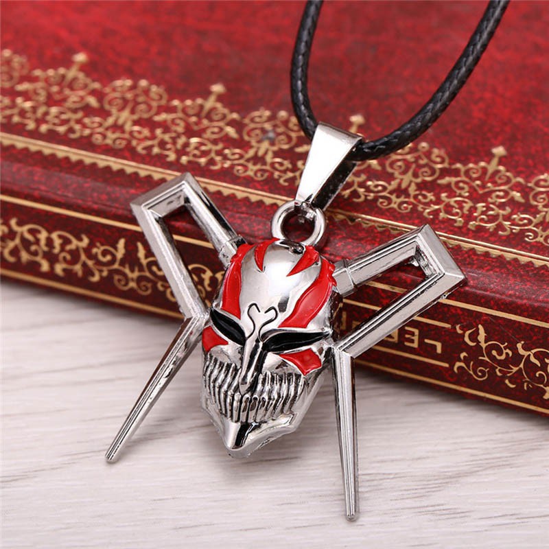 Anime BLEACH Mask Pendant Leather Rope Necklace Souvenir Collectibles ...