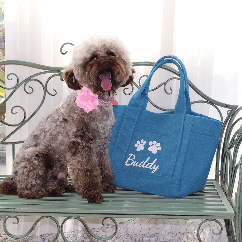 Personalized Dog Tote Bag Customized Puppy Dog Travel Bag Outdoor ...