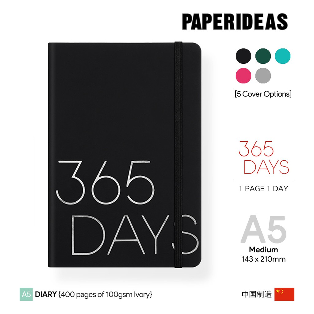 Paperideas Premium "365 Days" Perpetual Daily Diary - ไดอารีรายวันชนิด ...