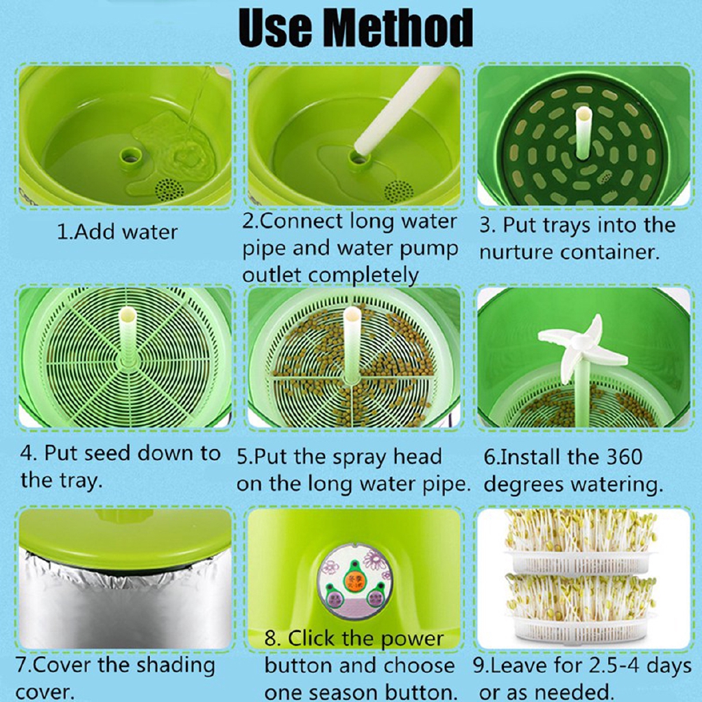 1.5L 3 Layers Ntelligent Bean Sprouts Machine Multifunctional Automatic ...