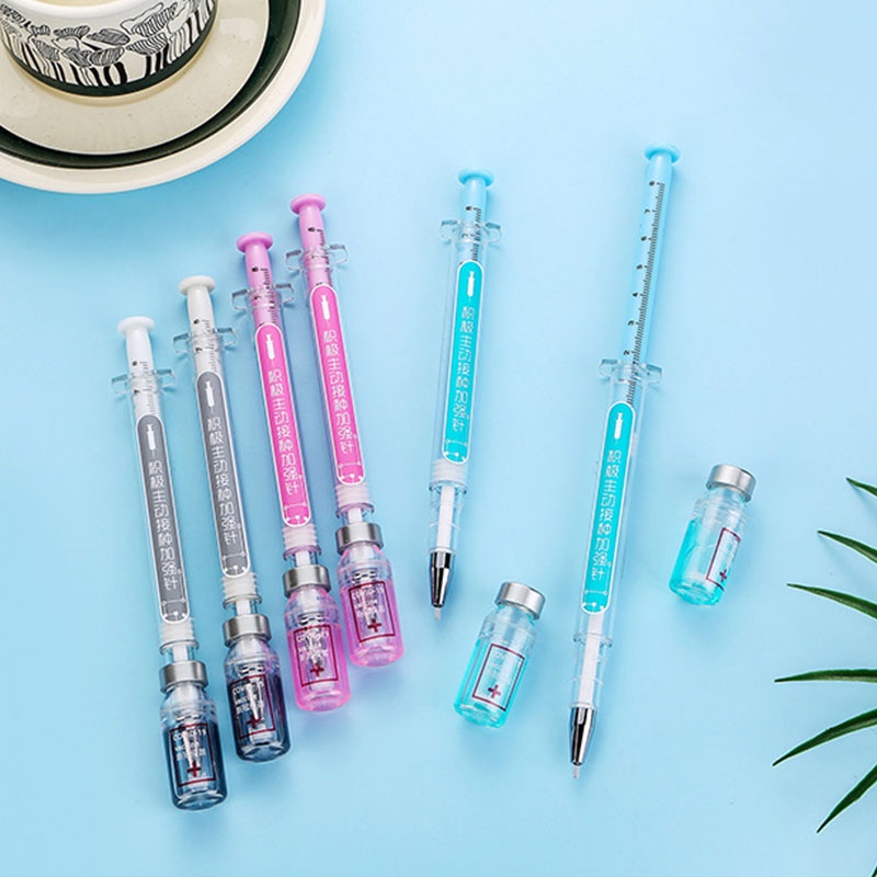 21Pieces Novelty Syringe Peculiar Shape Cute Stationery 0.5 mm School ...