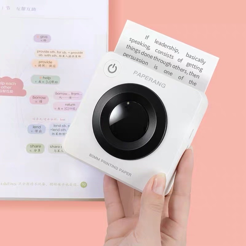 NEW Paperang P3 Paperang Peripage เครื่องปริ้นเตอร์พกพา ไม่ใช้หมึก ปริ ...