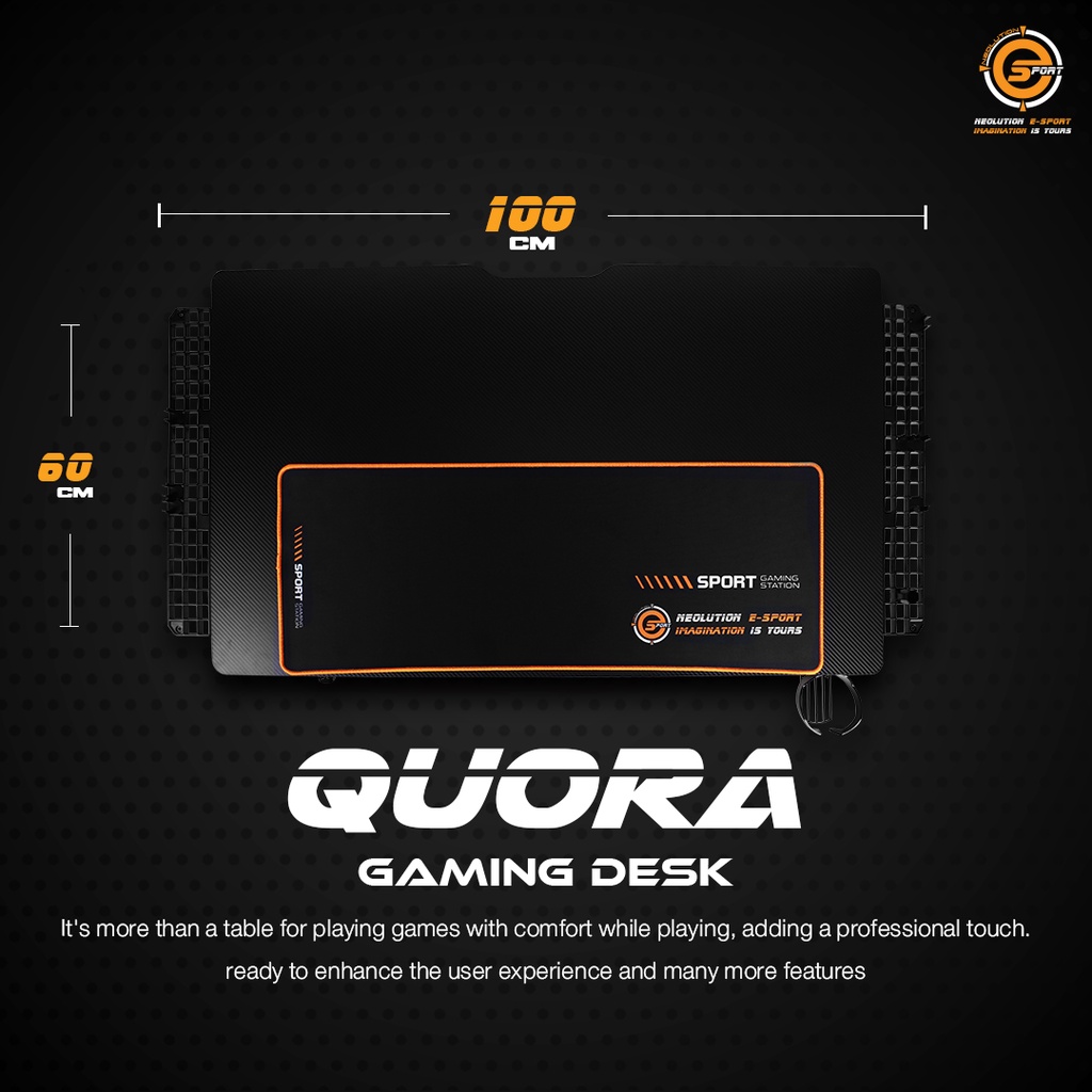 Neolution E-Sport รุ่น QUORA โต๊ะเกมมิ่ง โต๊ะคอมพิวเตอร์ โต๊ะทำงาน ขาโต๊ะเหล็ก - neolution ...