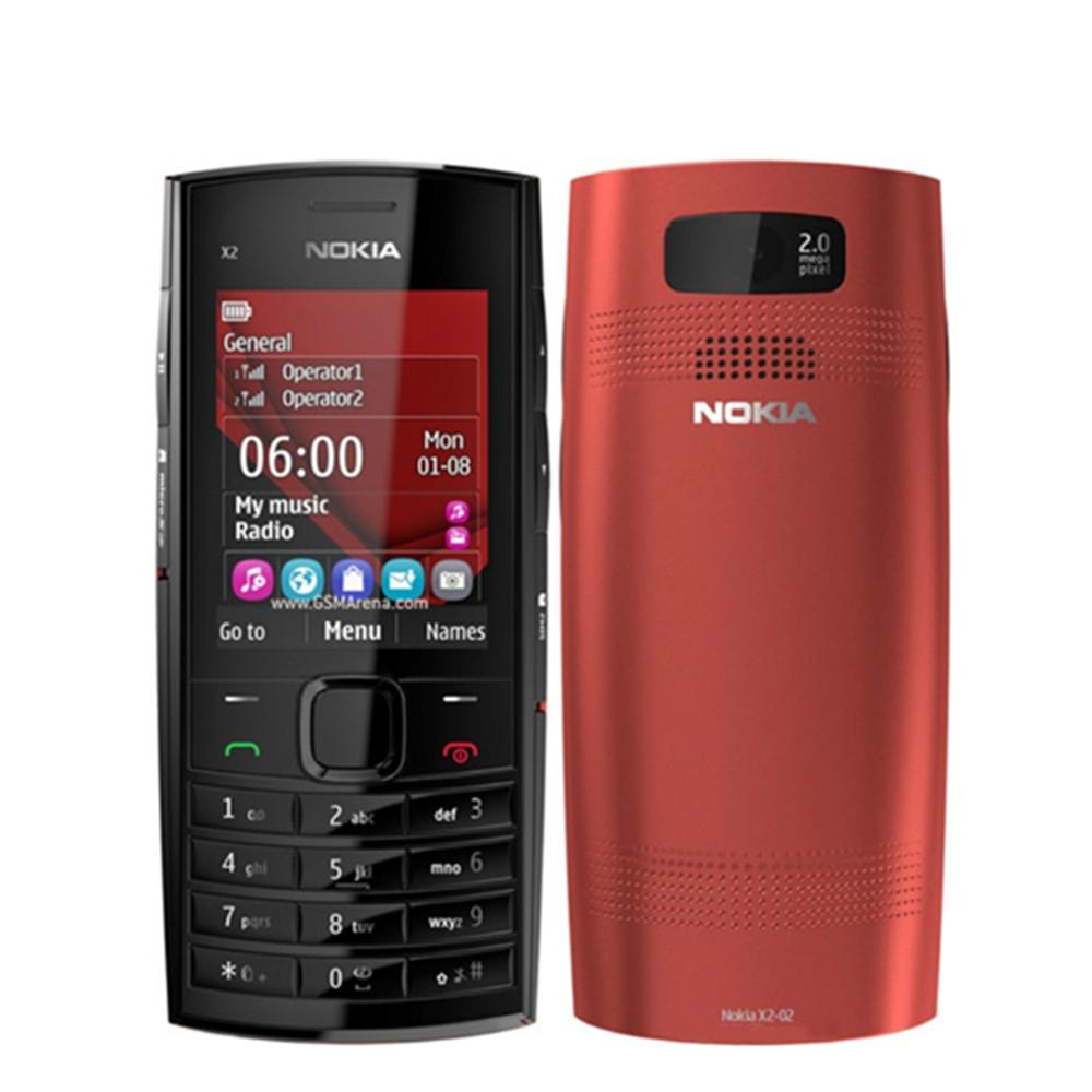 Original Nokia X2-02 Symbian OS Bluetooth FM Radio Dual SIM Refurbished ...