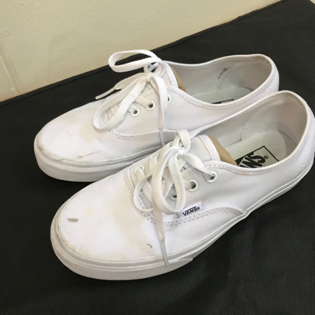 Vans size 38 7.5 us สีขาว ของแท้ มือสอง - ayawt - ThaiPick