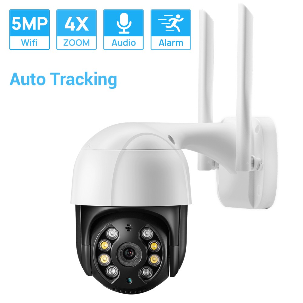 Hamrol 5MP Auto Tracking PTZ Wifi IP Camera Outdoor 3MP 2MP 1080P 4X ...