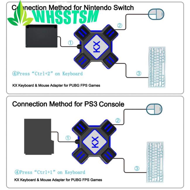KX USB Game Controller Converter Keyboard Mouse Adapter for Switch/Xbox ...