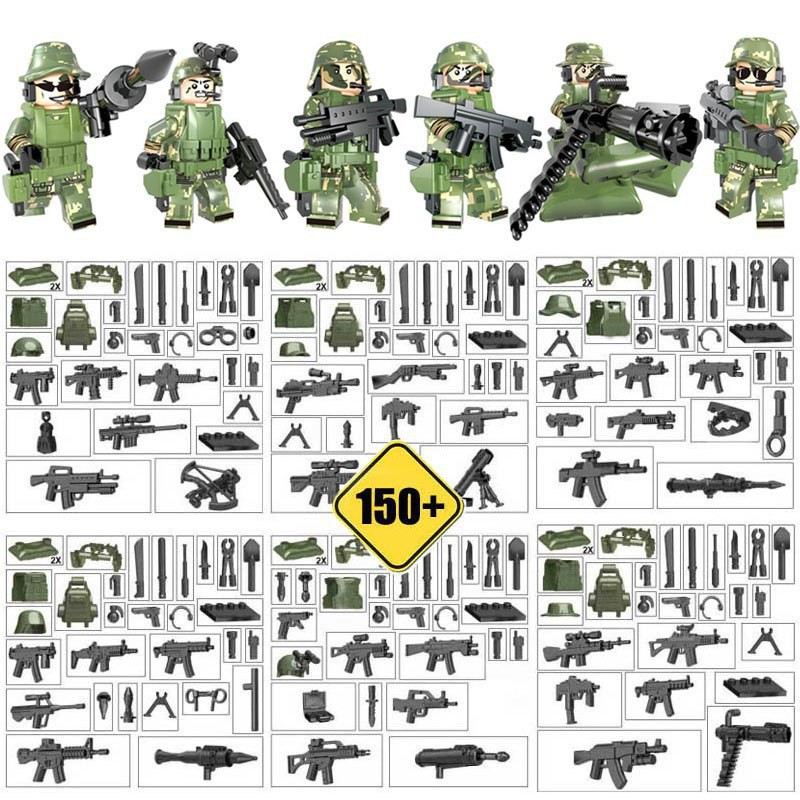 Military Weapon Minifigures CF Cross Fire Jungle Commandos Armed Forces ...