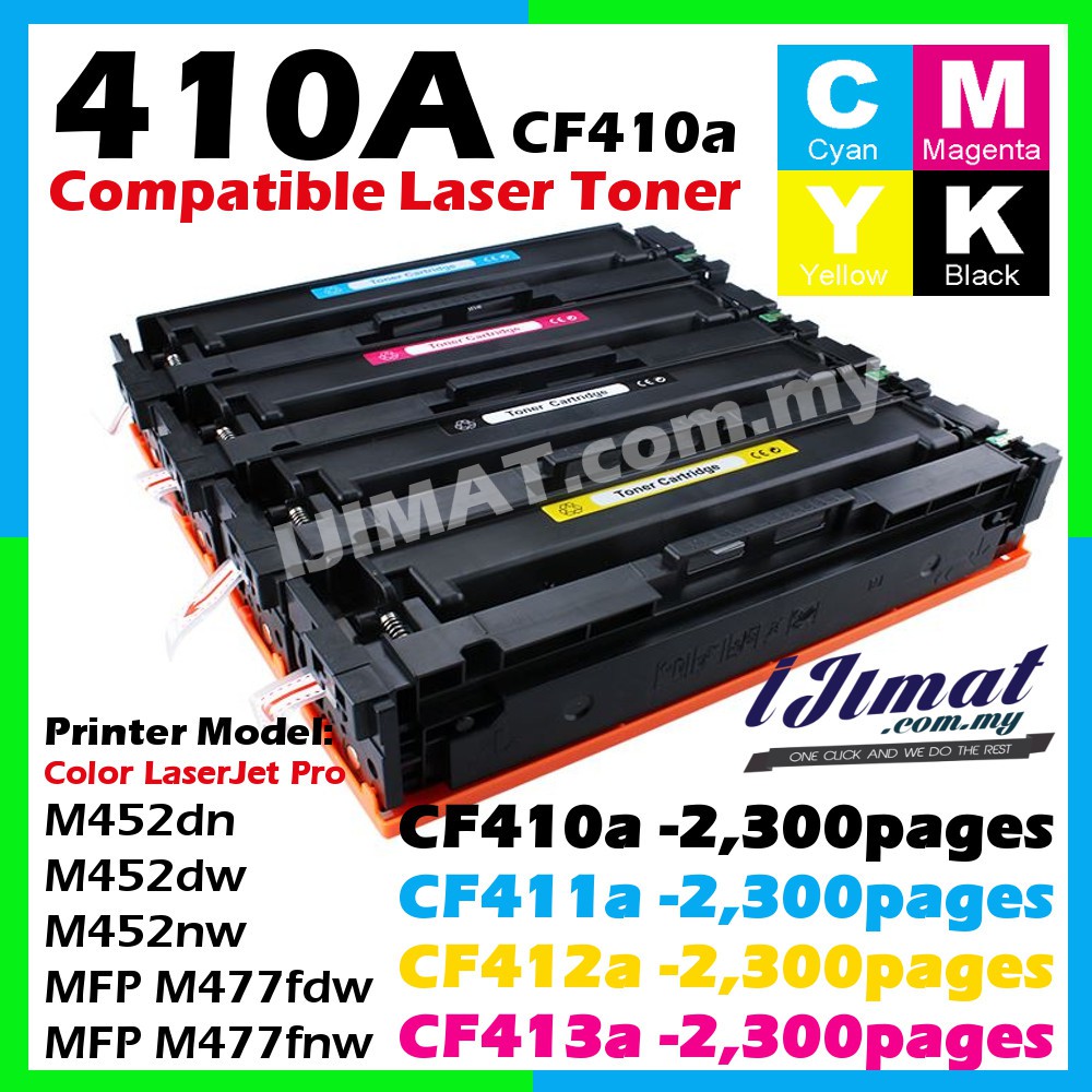 Compatible CF410A CF 410A 410 For HP Color LaserJet Pro MFP M377 M452 ...