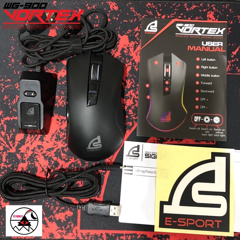 SIGNO E-Sport WG-900 VORTEX Wireless Macro Gaming Mouse เมาส์เกมมิ่งไร้ ...