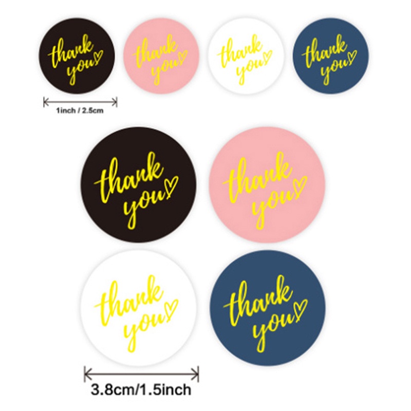 Thmy สติ๊กเกอร์ Thank You ฟอยล์สีทองขนาด 1 นิ้ว 500 ชิ้นสําหรับตกแต่ง ...