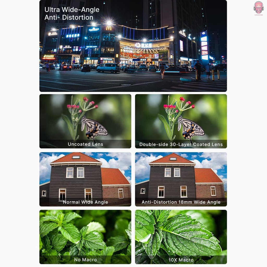 Ulanzi WL-3 เลนส์มาโคร มุมกว้าง 2-in-1 มุมกว้าง 18 มม. มาโคร 10X กรอบอล ...