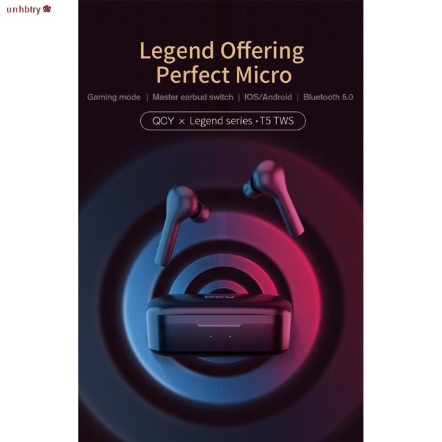 จุดประเทศไทยXiaoMi QCY T5 TWS BT5.0 IPX5 Wireless Earphones with Two Dual Mic 3D Stereo ...