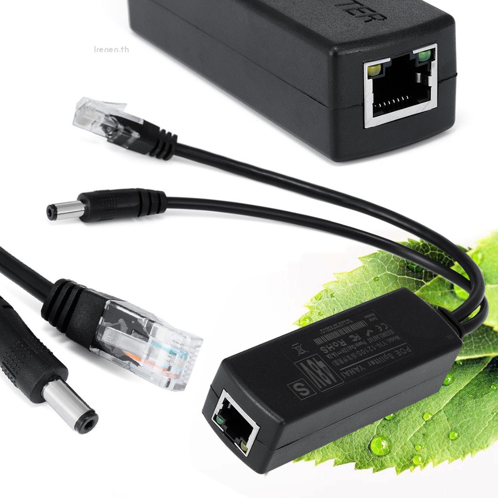 IrenenActive PoE Splitter Power Over Ethernet 48V to 12V Compliant ...
