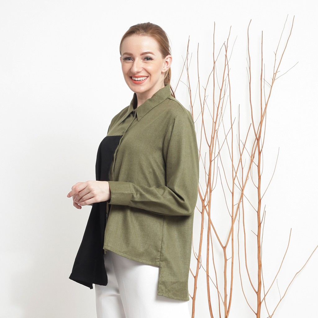 เสื้อเชิ้ต Blusha Bergenia สําหรับสตรี - batik_dirga.th - ThaiPick