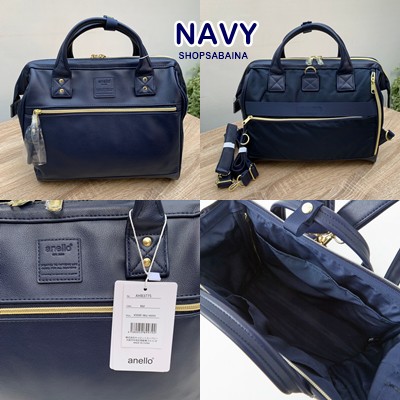 Anello แท้100 RETRO PU leather 3WAY Big Boston Shoulder bag Backpack ...