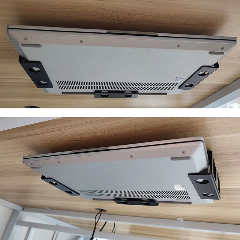 Under Desk Double Decker Laptop Holder Mount with Screw Under Desk ...