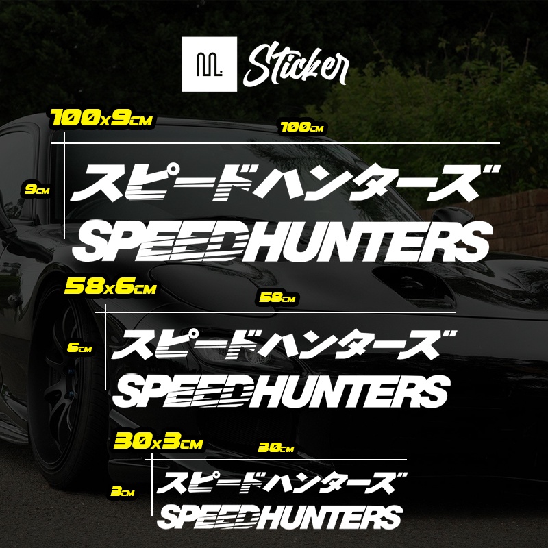 สติกเกอร์รถ ติดหน้ารถ ติดหลังกระจก ญี่ปุ่น JDM Speed hunter ติดรถมอไซค์ ...