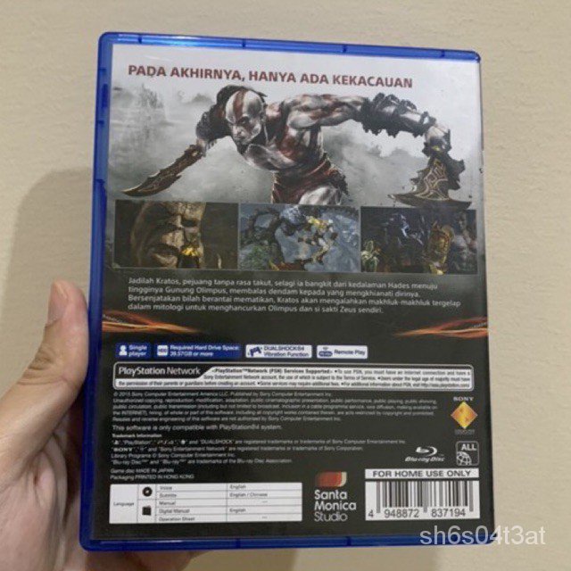 【2021】God of War 3 Remastered III Ps4 game Cassette bd ps 4 gow3 ...