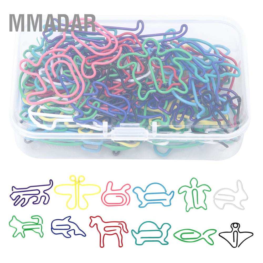 MMADAR 60pcsbox 12 Kinds Cute Animal Shaped Paper Clip Memo Note Clips ...