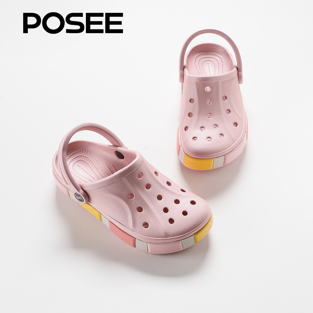POSEE CROC Style รองเท้าแตะ ทรงหัวโต แบบสวม PS4401 - poseehome.th ...